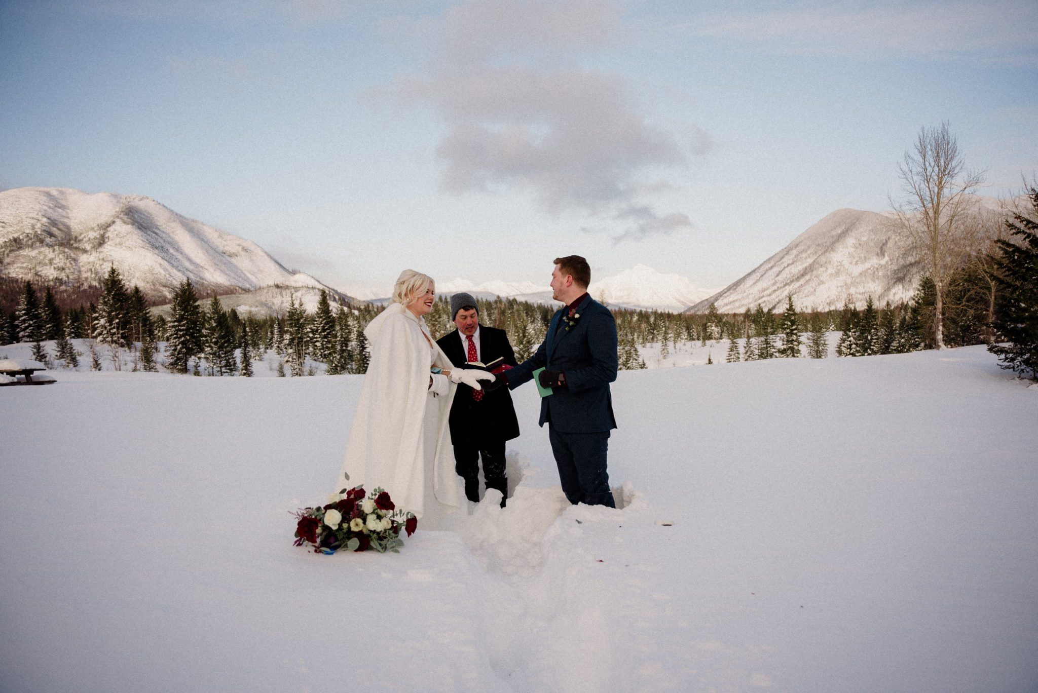 Glacier National Park Winter Elopement - enchanted winter day