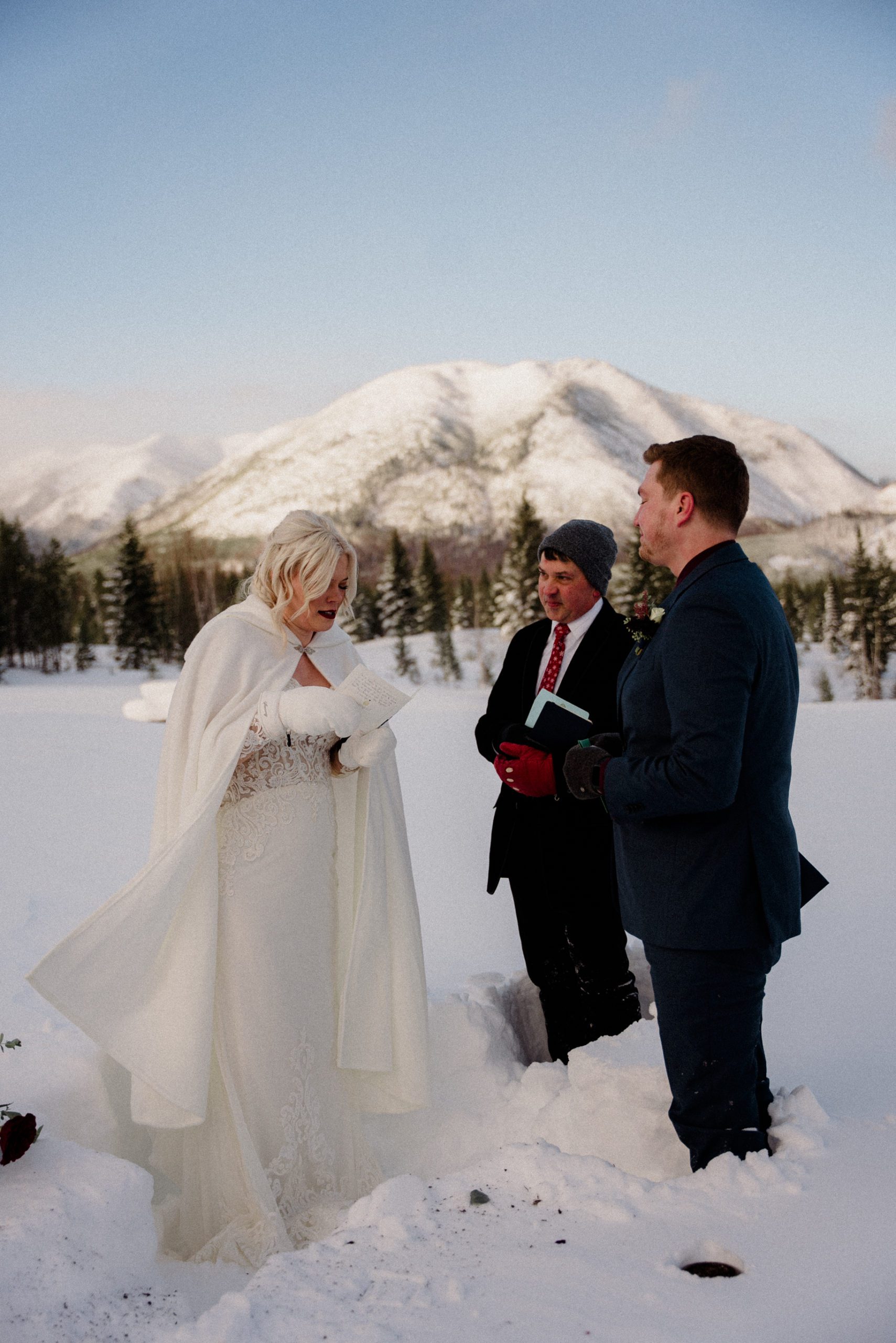 Glacier National Park Winter Elopement - enchanted winter day