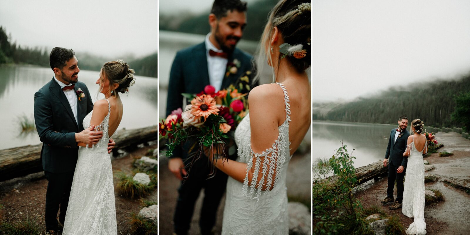 Glacier National Park adventure elopement - fall, moody romance