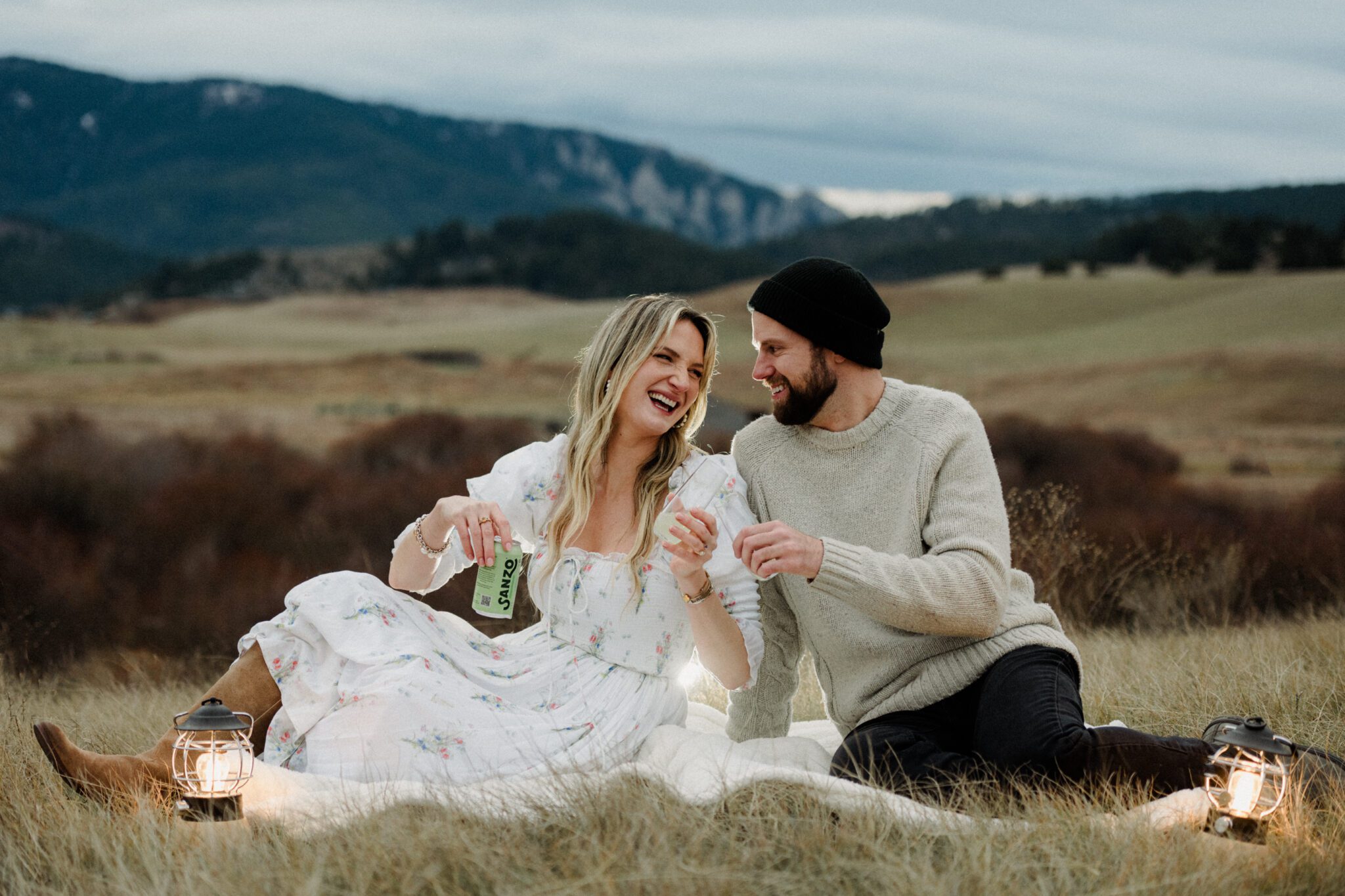 Bozeman Engagement Session - sheep dreams & champagne pops!
