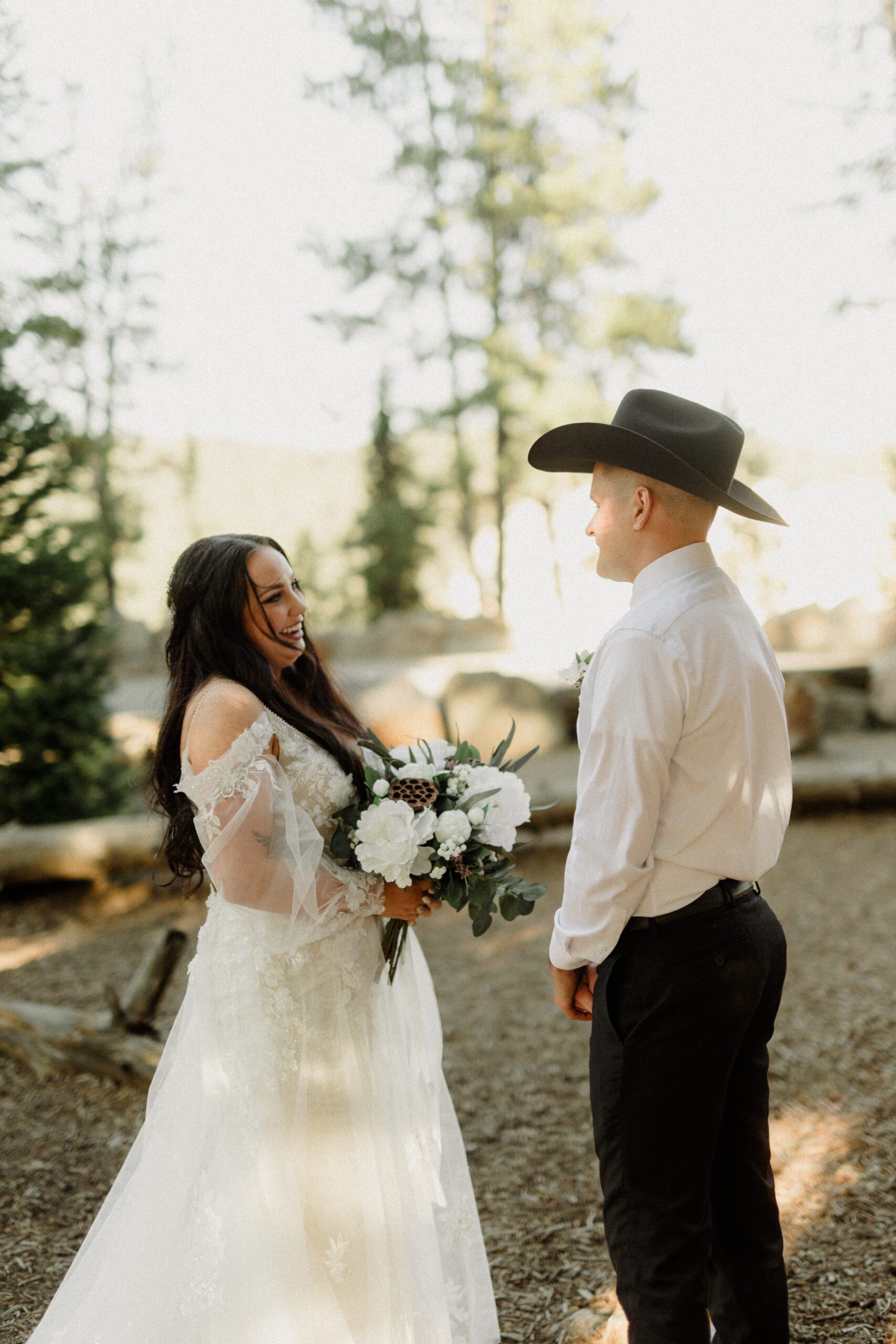 Elopement in Yellowstone - Artist Point Ceremony