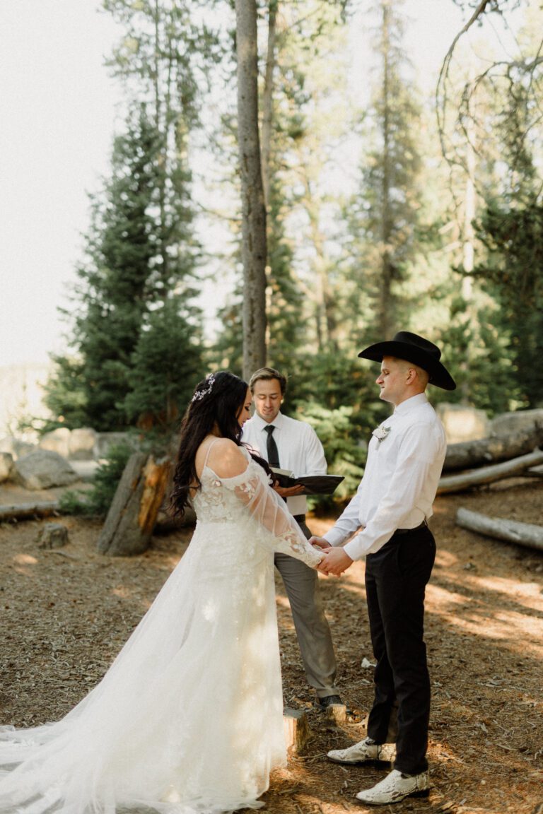 Elopement in Yellowstone - Artist Point Ceremony