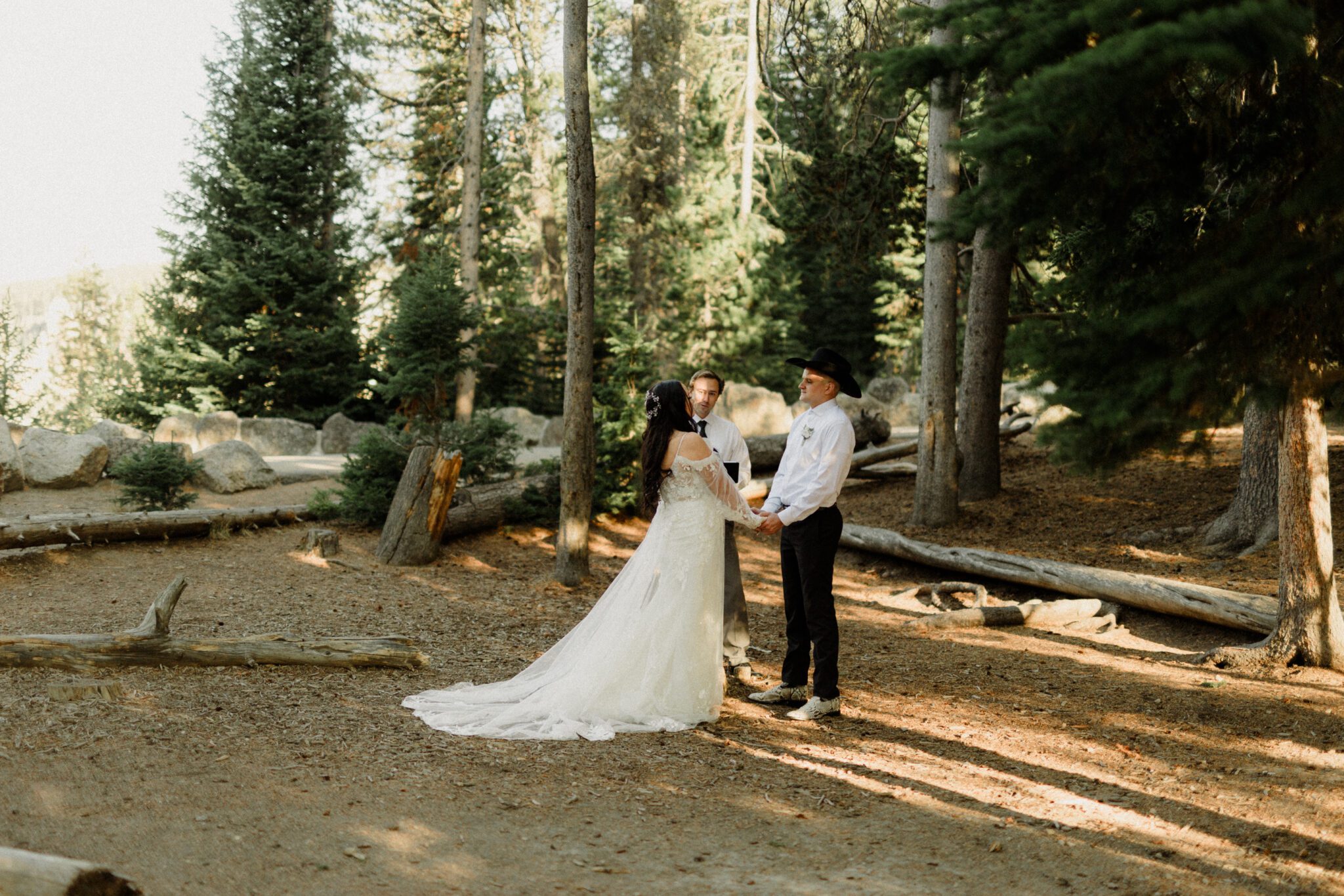 Elopement in Yellowstone - Artist Point Ceremony