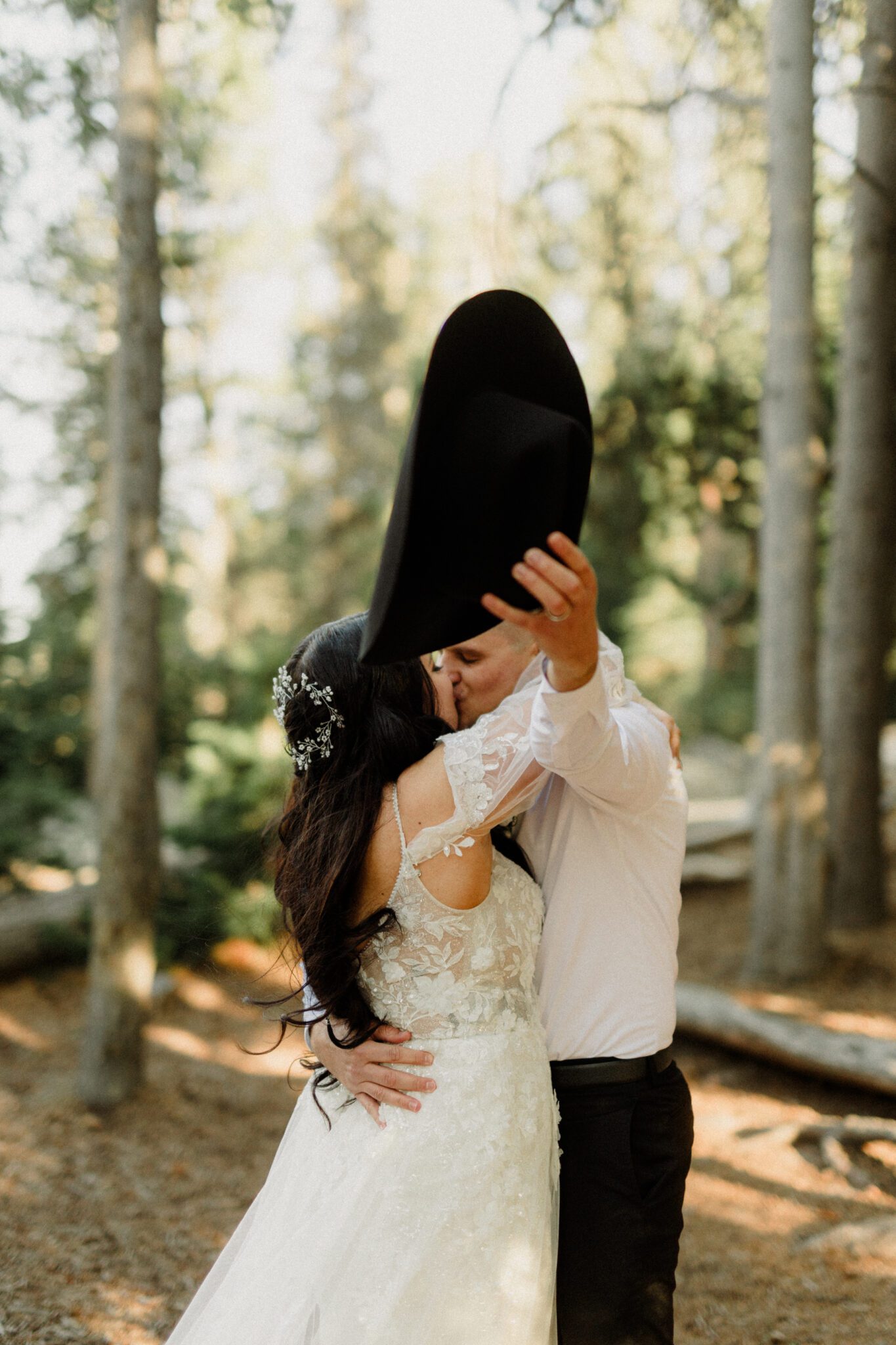 Elopement in Yellowstone - Artist Point Ceremony